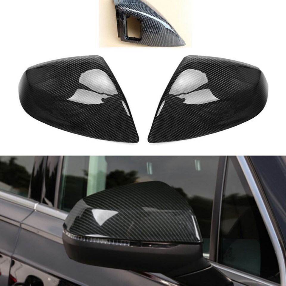 Carbon Fiber Door Side Mirror Cover W Lane Replace For Audi Q5 SQ5 Q7 ...