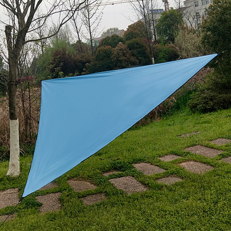 10' x 10' x 10' Blue Triangle Sun Shade Sail Canopy Mesh Fabric UV ...