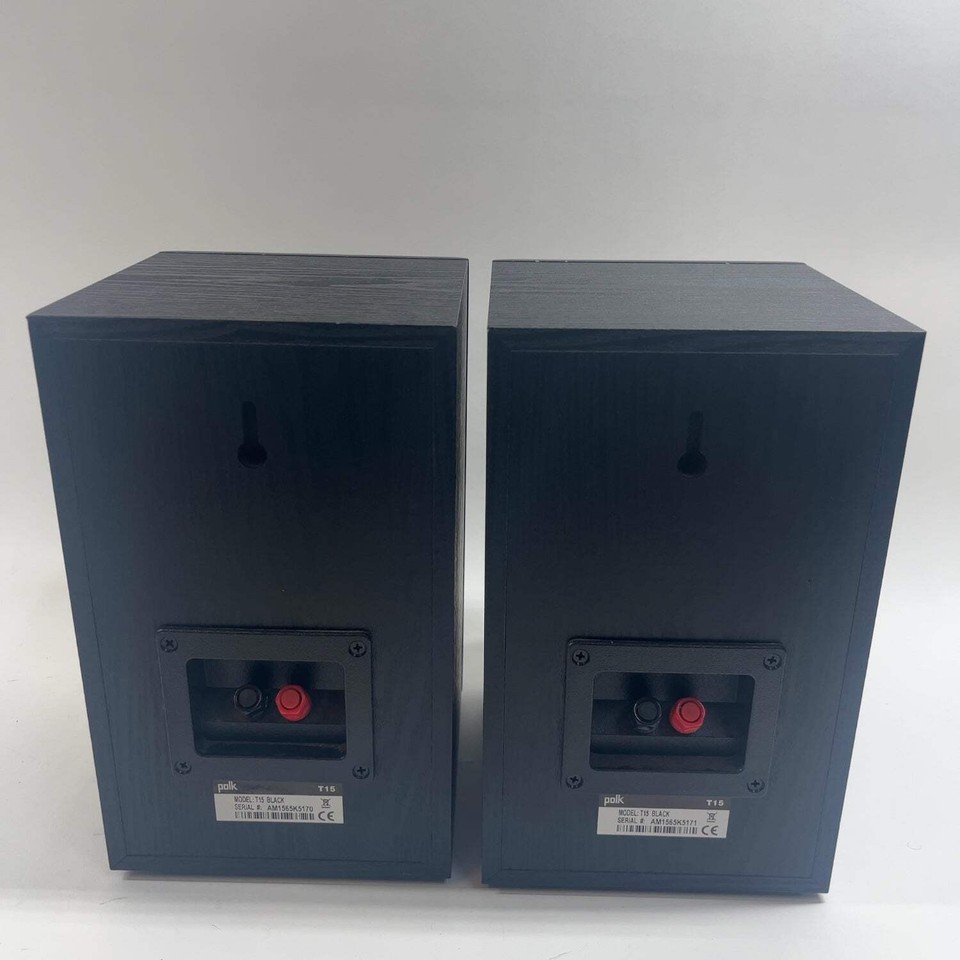 Polk Audio T15 Bookshelf Speakers Black T15 BLACK | eBay