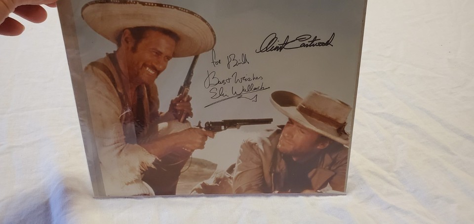 Clint Eastwood & Eli Wallach Signed Autograph 8x10 Photo Good Bad Ugly ...
