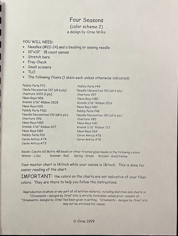 4xNdlept CHART: ORNA WILLIS Seasons+Trinkets/NDLE DELIGHTS Peach ...