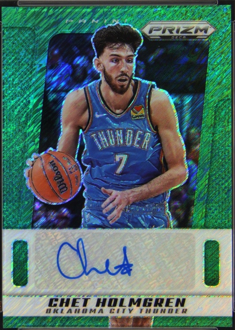 2024-25 Panini Prizm Deca - Signatures Chet Holmgren #PDS-HOL Green ...