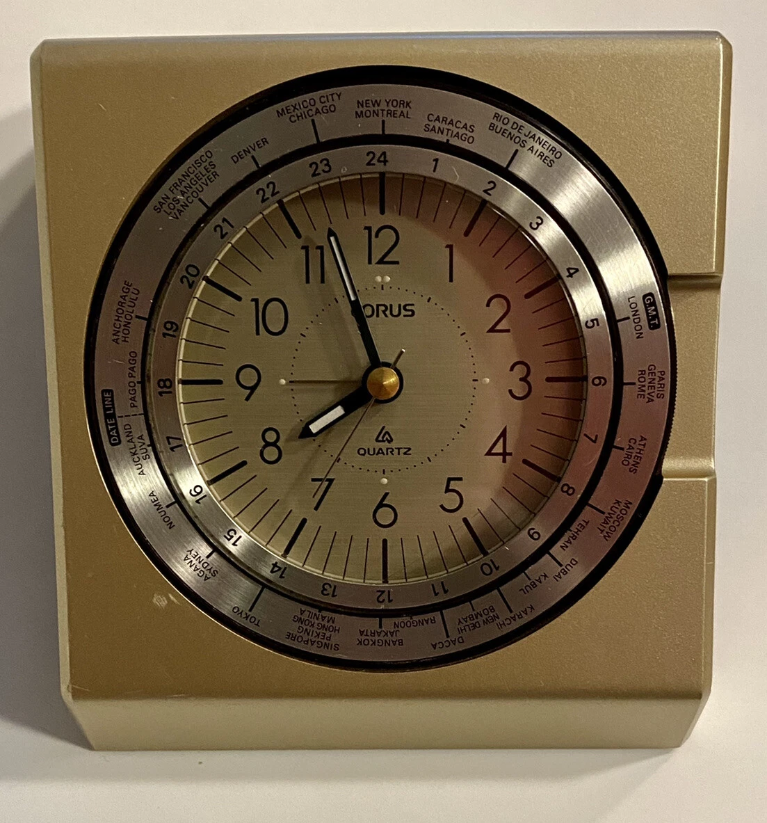 onlineshop buying Vintage World Time Alarm Clock Quartz