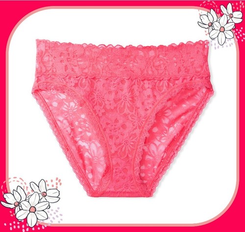 XL Coral THE LACIE FullFloral Lace Stretch Victorias Secret HighLeg ...