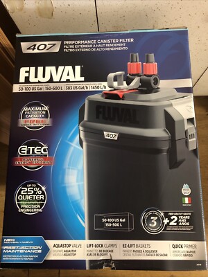 Fluval 407 Aquarium Canister Filter Rated Up To 100 Gallons Fish Tank ...