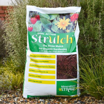 Strulch Garden Mulch Weed Control, Moisture Retention, Slug Deterrent ...