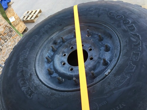 5 MILITARY HUMVEE TIRES 37" + 8 LUG 12 BOLT RIMS + RUN FLAT INSERTS ...