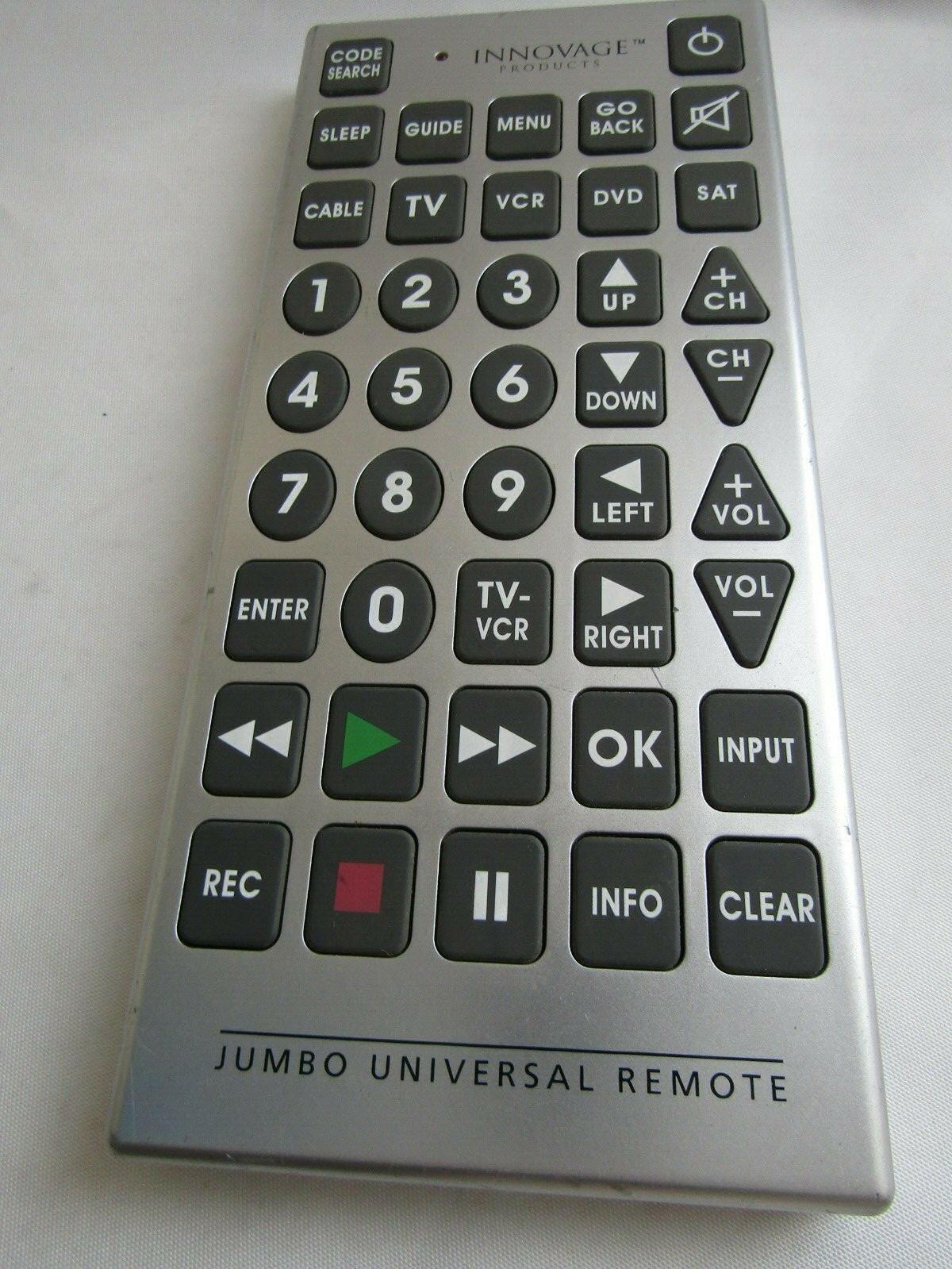 Innovage JUMBO Universal Remote Control Large Buttons Innovage Products ...
