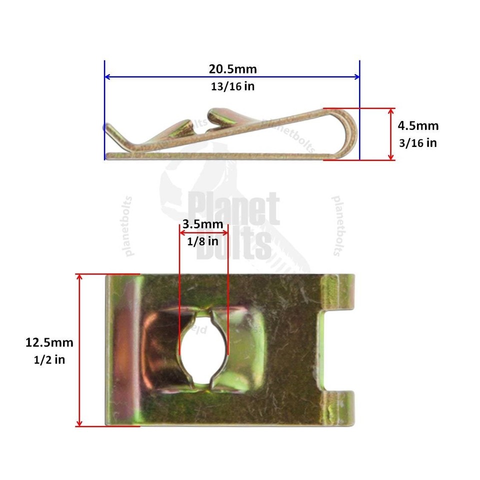 M5 50x U Nut Fairing Clip Universal GSXR CBR Mount M5 for Machine ...