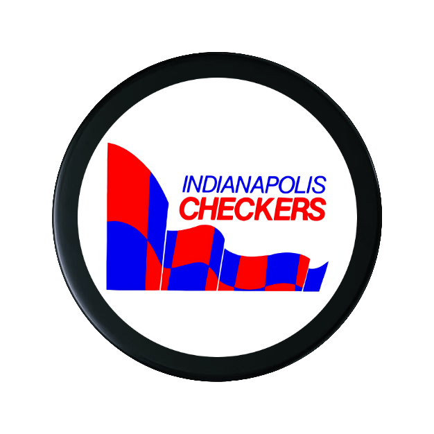 IHL 1980's Indianapolis Checkers Retro Style Logo Souvenir Hockey Puck ...