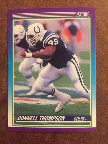 Donnell Thompson 195 Score 1990 NFL Football Trading Card | eBay