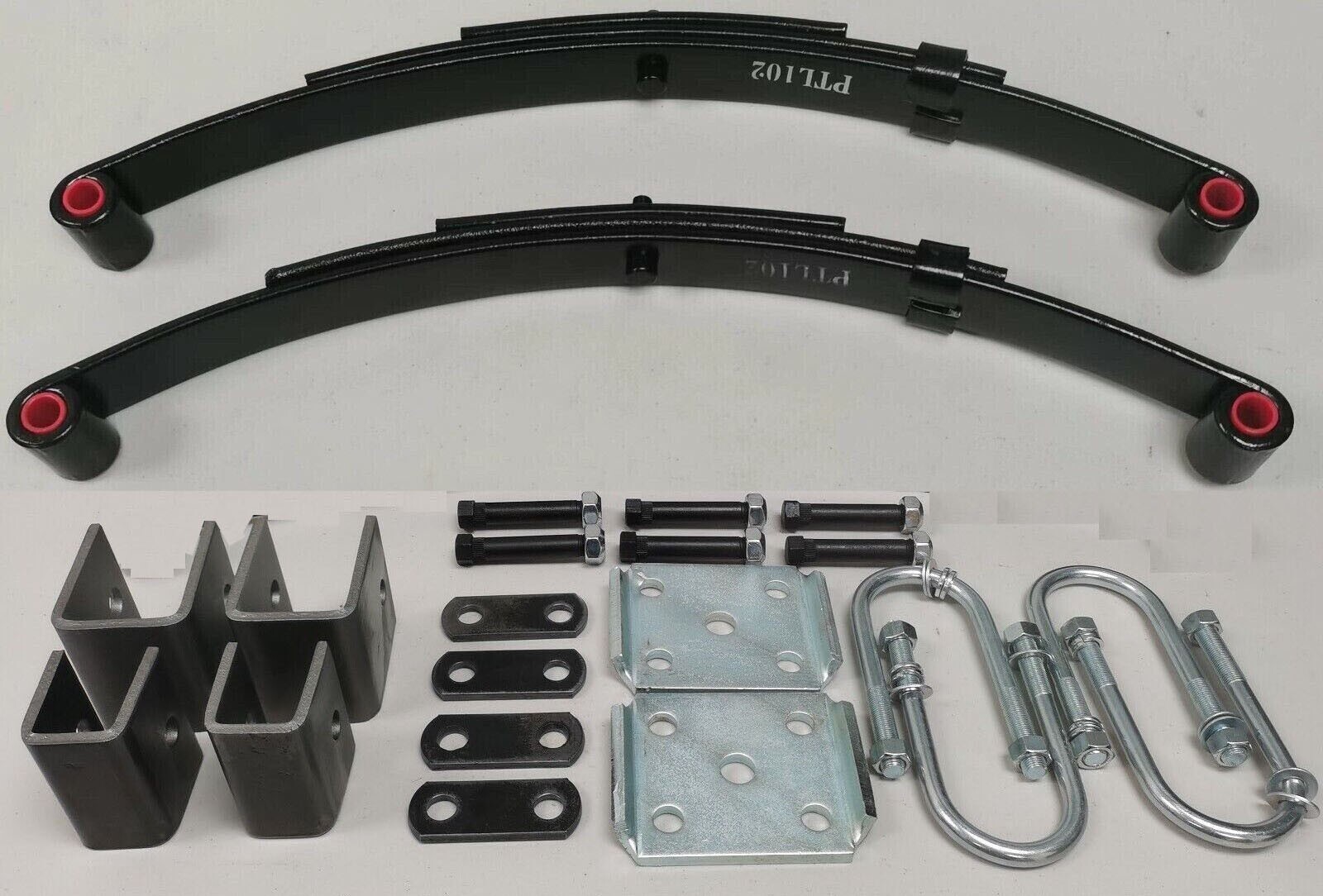 2,000 lbs. Trailer Axle Suspension Kit 20-3/8" Leaf Springs Hanger & U ...