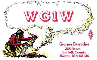 Suffolk County Boston Massachusetts WG1W QSL Radio Postcard | eBay