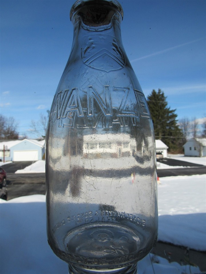 SREQ Milk Bottle Sidney Wanzer & Sons Inc Dairy Chicago IL COOK COUNTY ...