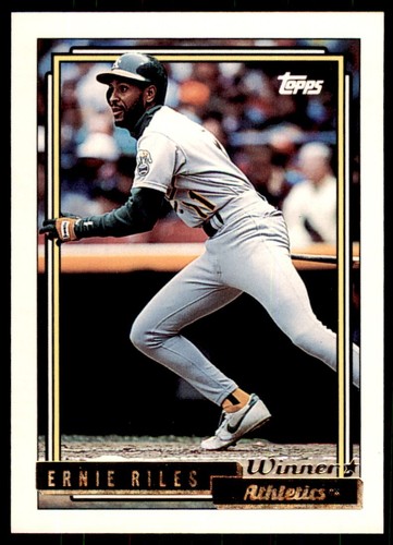 1992 Topps Gold Winners Ernie Riles Oakland Athletics #187 | eBay