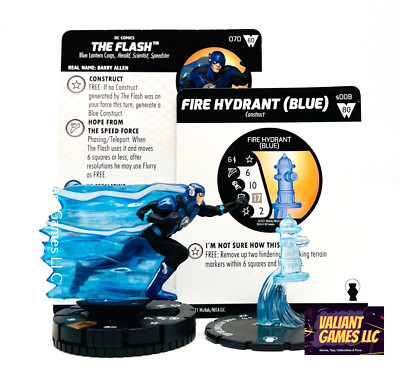 DC Heroclix The Flash #070 Fire Hydrant (Blue) #s008 w/ Cards Wonder ...