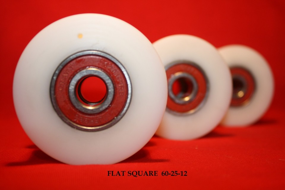 60mm Square Flat Nylon Pulley Idler Wheel, Ball Bearing nylon rollers ...