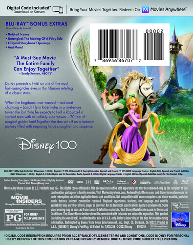 Tangled [New Blu-ray] With DVD, 2 Pack, Digital Copy, Digital Theater ...