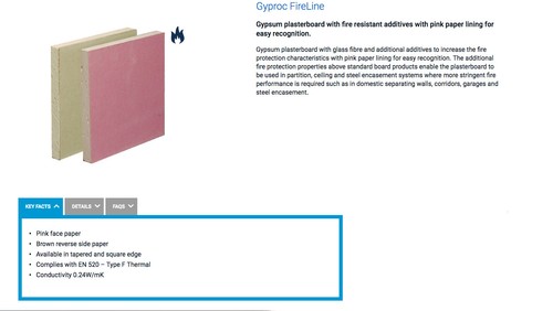 Fireline Plasterboard 8x4 Boards (2400x1200) 12.5mm Thickness Square ...