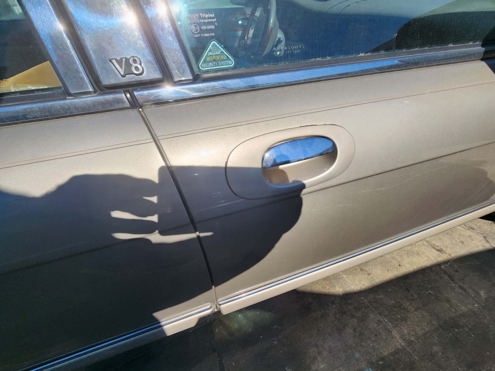 1998 99 00 01 2003 JAGUAR VANDEN PLAS RIGHT FRONT EXTERIOR DOOR HANDLE ...