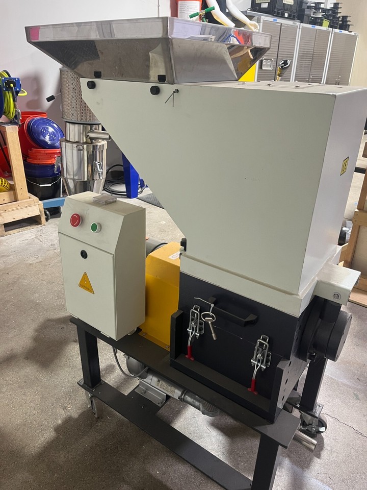 PLASTIC GRANULATOR – 2HP SLOWSPEED + DUST COLLECTION SYSTEM | eBay
