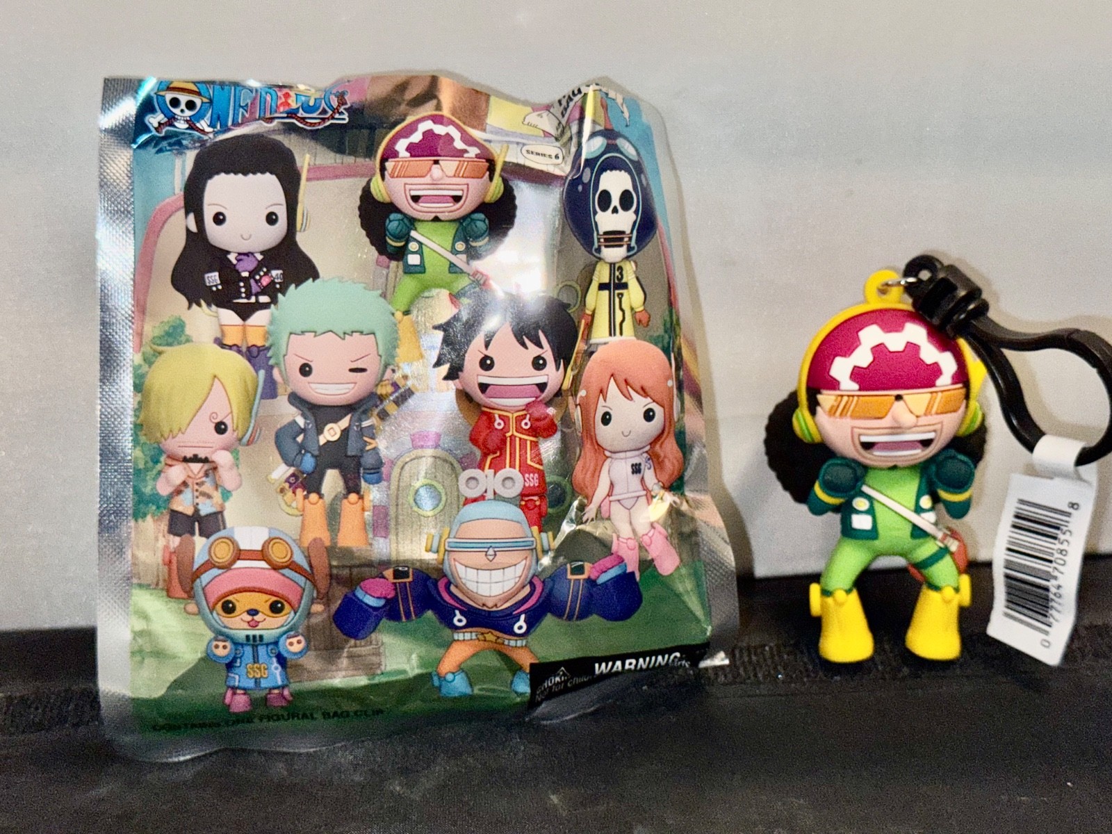 Monogram Manga One Piece Usopp Figural 3D Foam Bag Clip Keychain Series ...