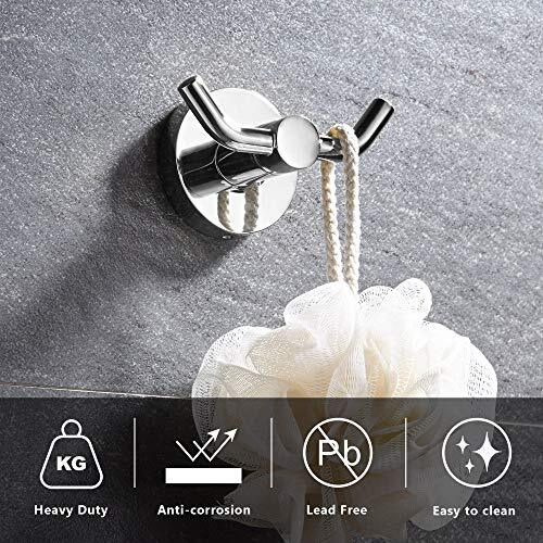 - Chrome Bathroom Hooks for Towels | Modern Double Towel Hook Design ...