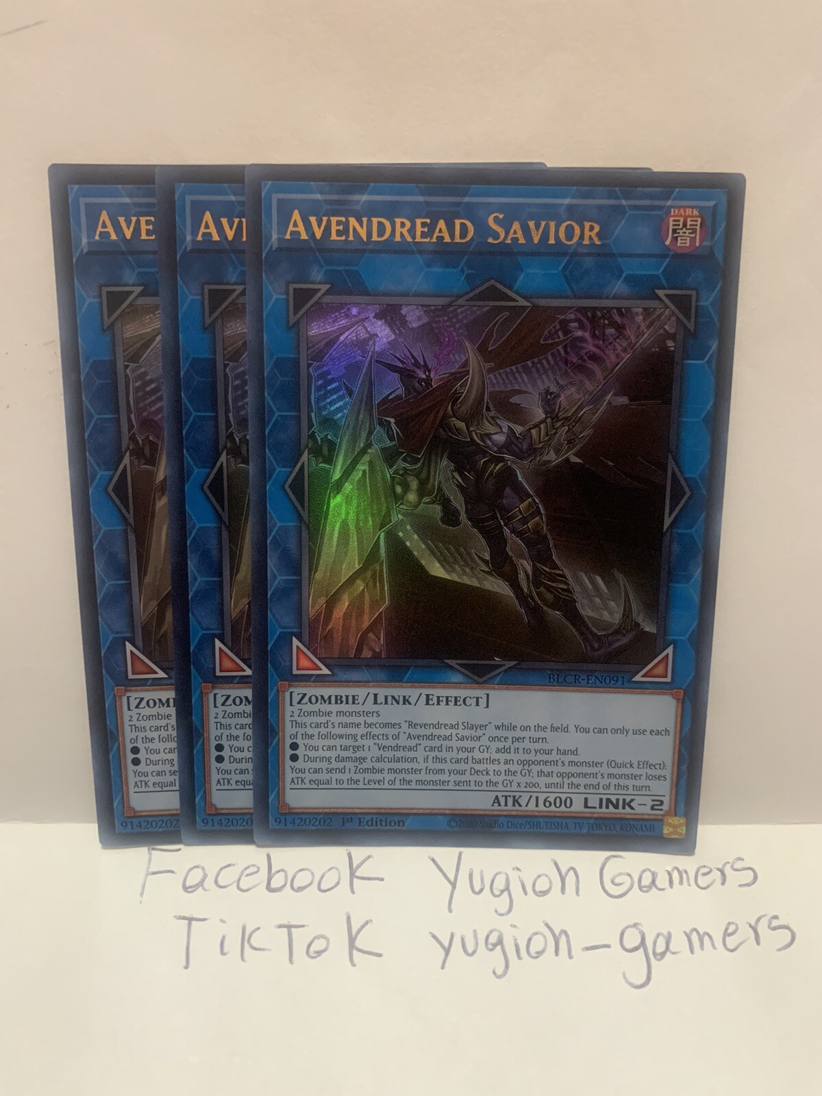 YUGIOH AVENDREAD SAVIOR X3 BLCR-EN091 ULTRA LIGHT PLAYED | eBay