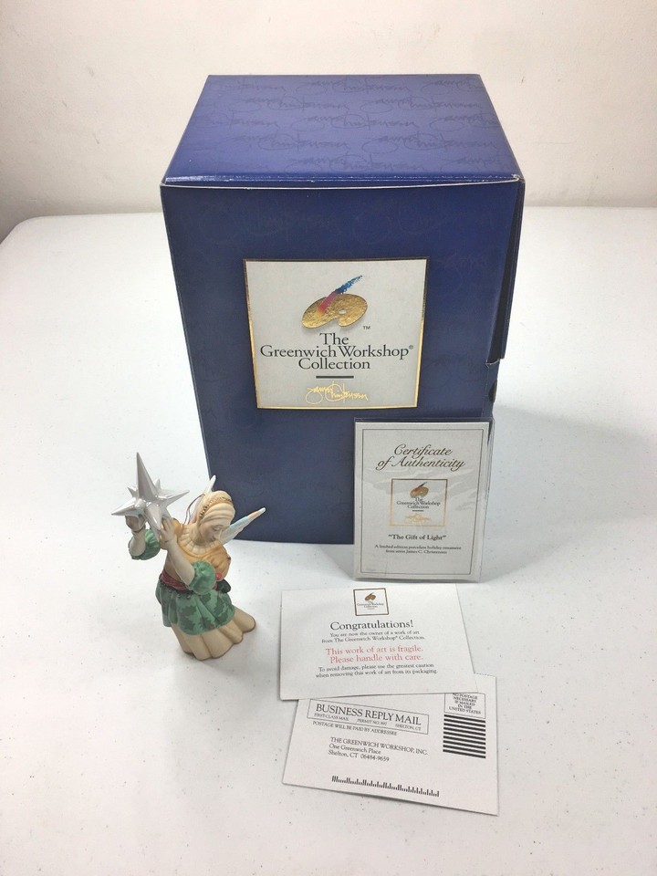 James Christensen GIFT OF LIGHT Porcelain Christmas Ornament New w/Box ...