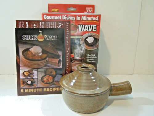 Stone Wave Microwave Cooker Ceramic Non-Stick As Seen on TV with Recipe ...