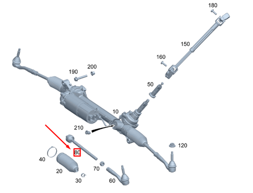 NEW MERCEDES-BENZ GLE W167 STEERING GEAR INSIDE TIE ROD A1673380000 | eBay