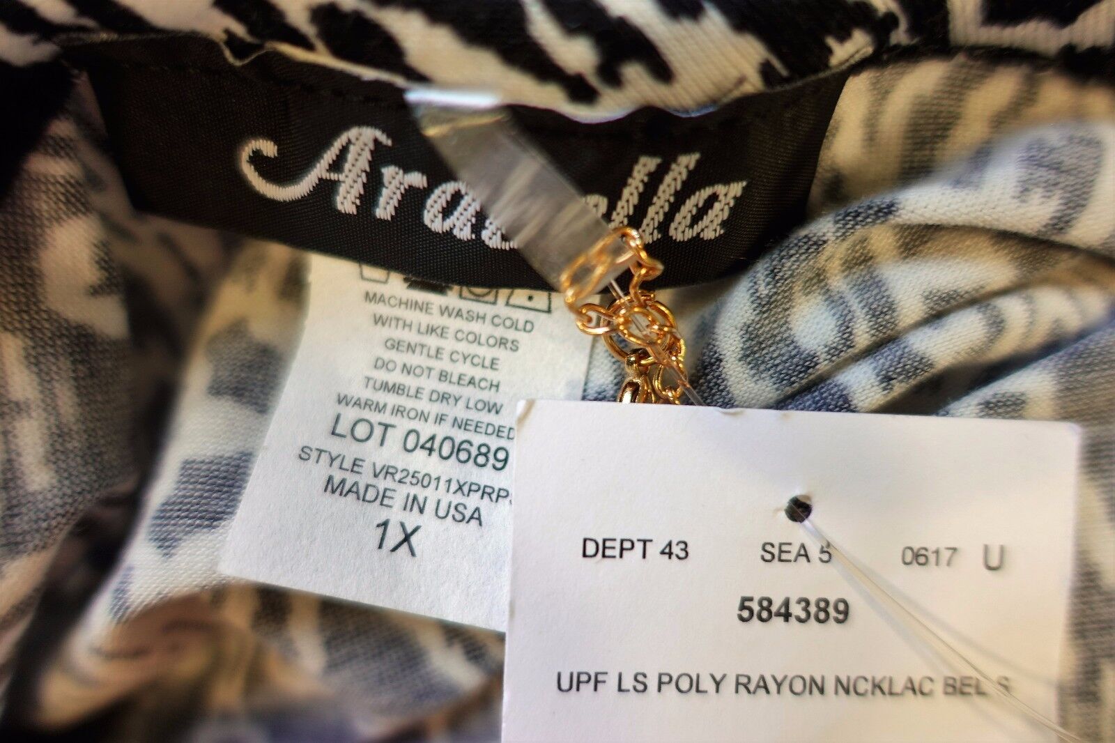 Arabella Women Plus Size 1x 3x Black White Romantic Tunic Top Blouse ...