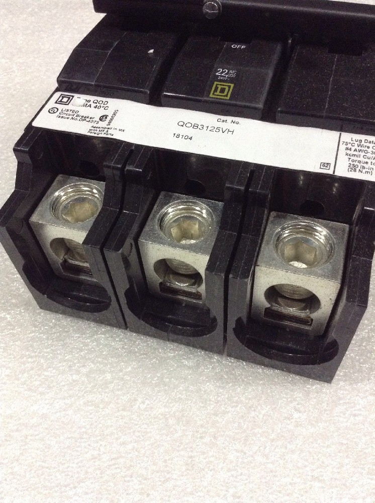 QOB3125VH SQD 3POLE 125A 240V NEW | eBay