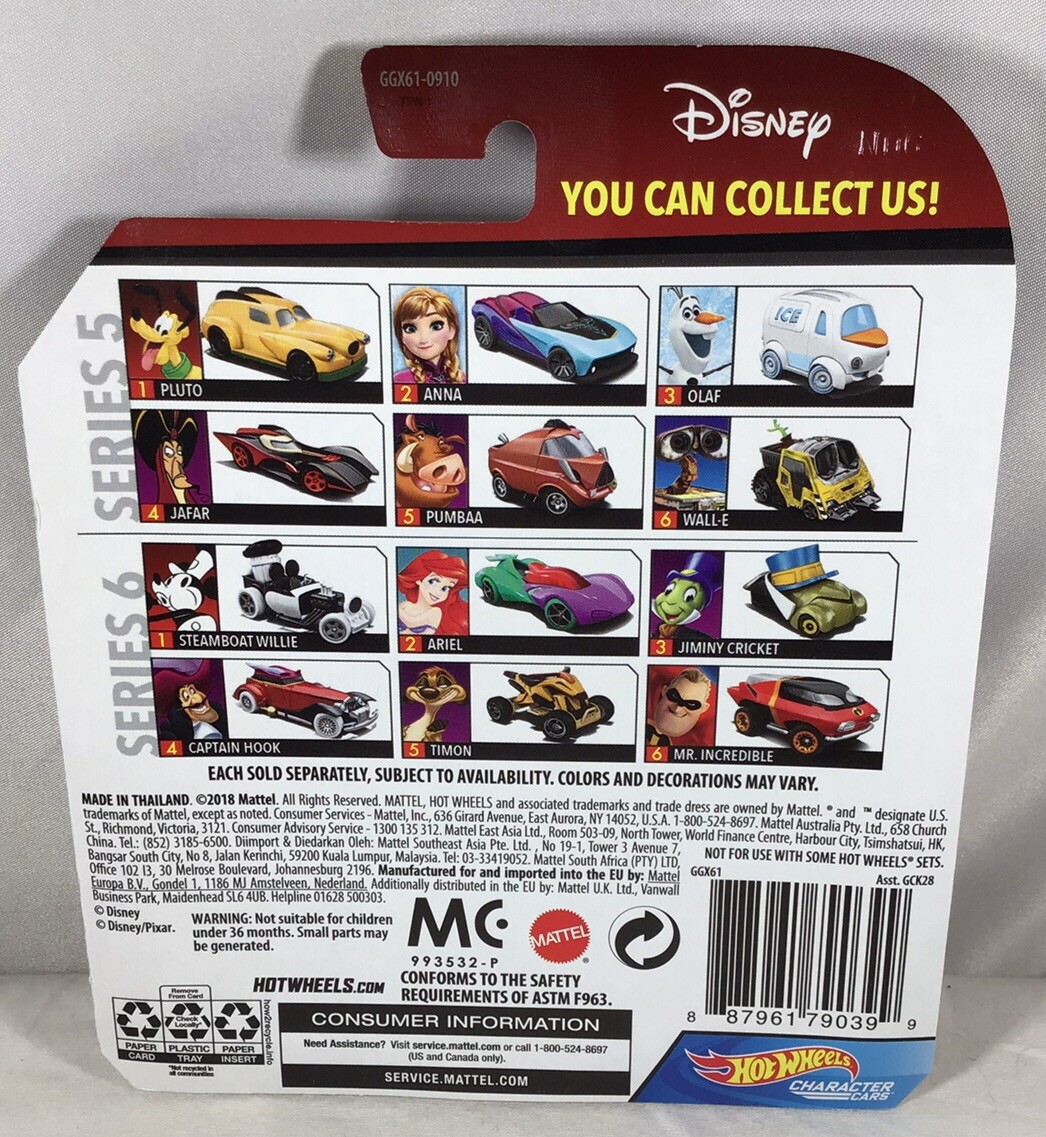 2020 Hot wheels Disney Character Cars Peter Pan Captain Hook VHTF (NIP ...