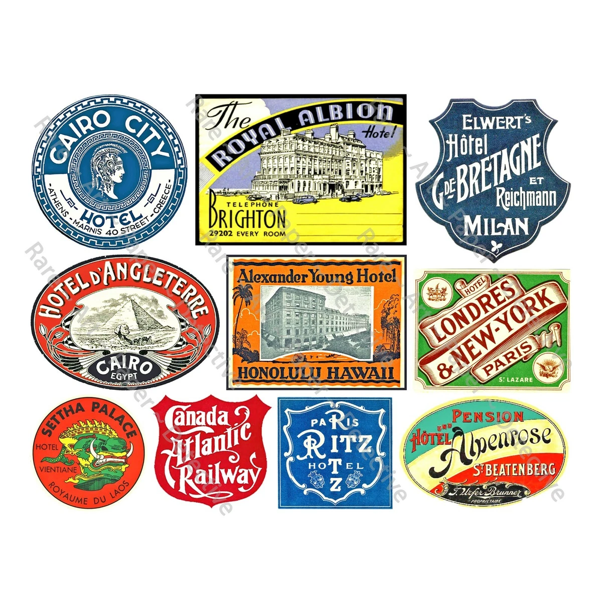 Hawaii Vintage Luggage Labels