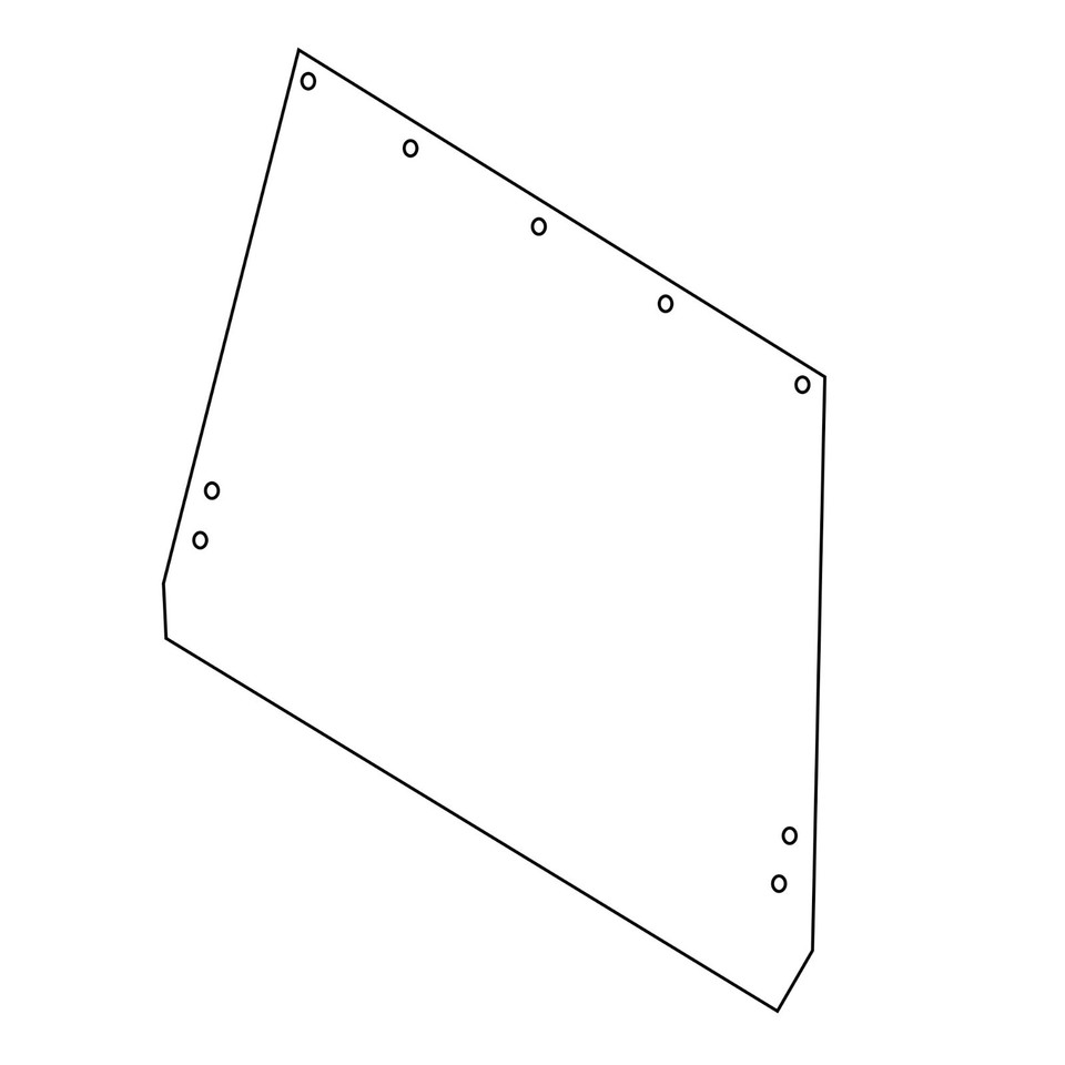 E-R50758 Rear Cab Window for John Deere 2140, 2350, 2355 (SN 631621 ...