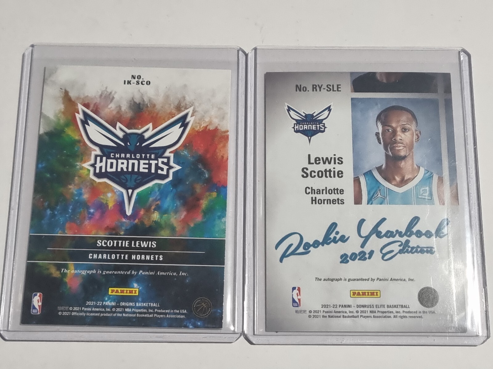 2021-22 Panini Scottie Lewis Rookie RC 2 auto lot Origins Donruss elite ...