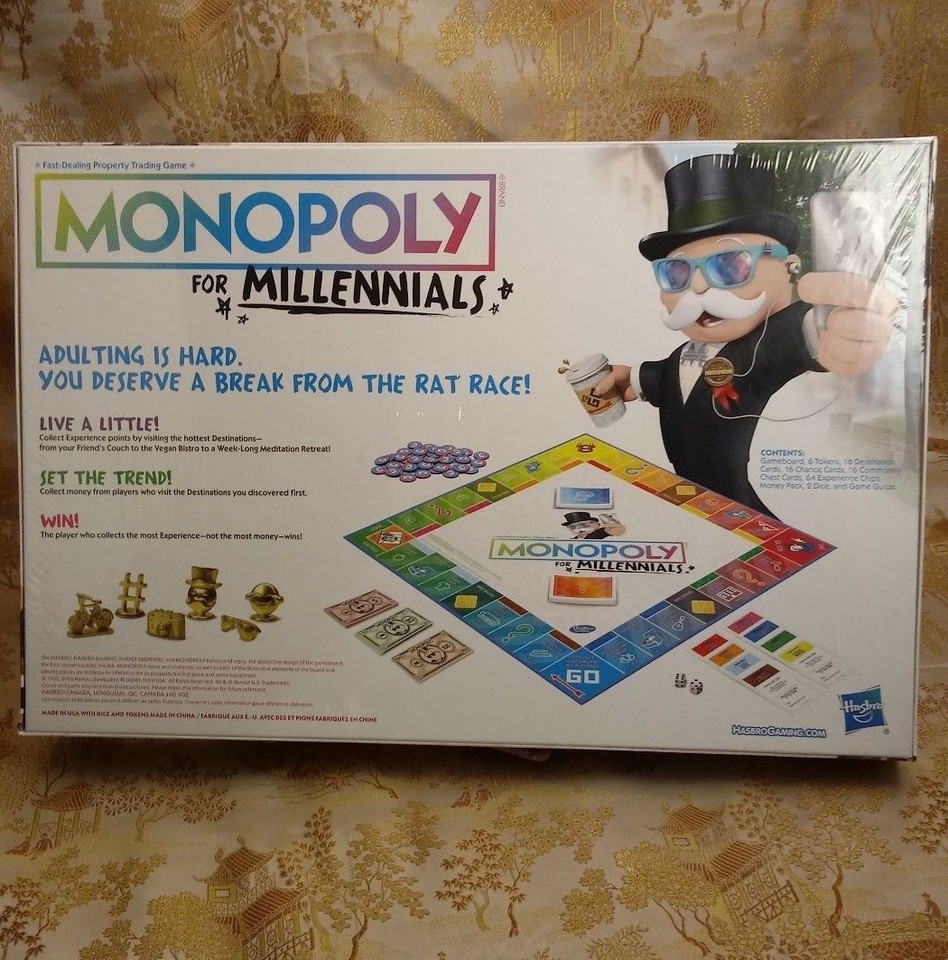 Monopoly For Millennials Millenials Edition New Board Game 630509774661 ...