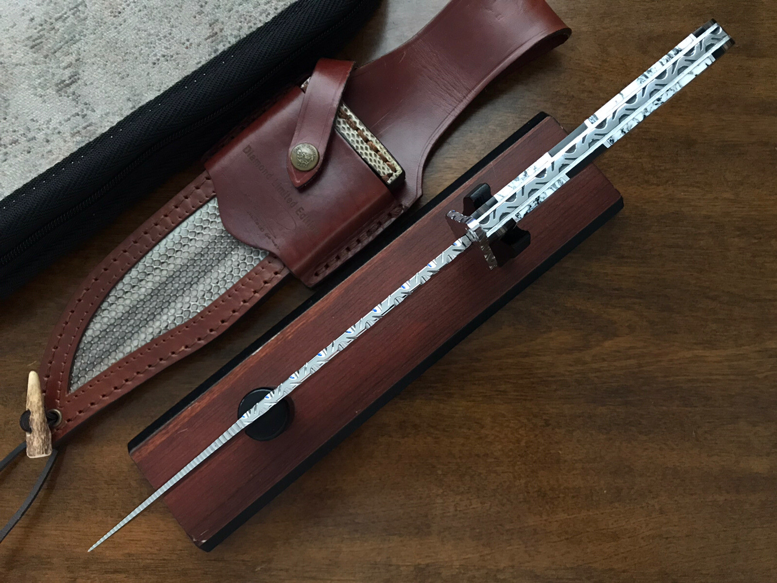 Hen And Rooster Michael Prater Painted Pony Custom Fixed Blade Bowie ...