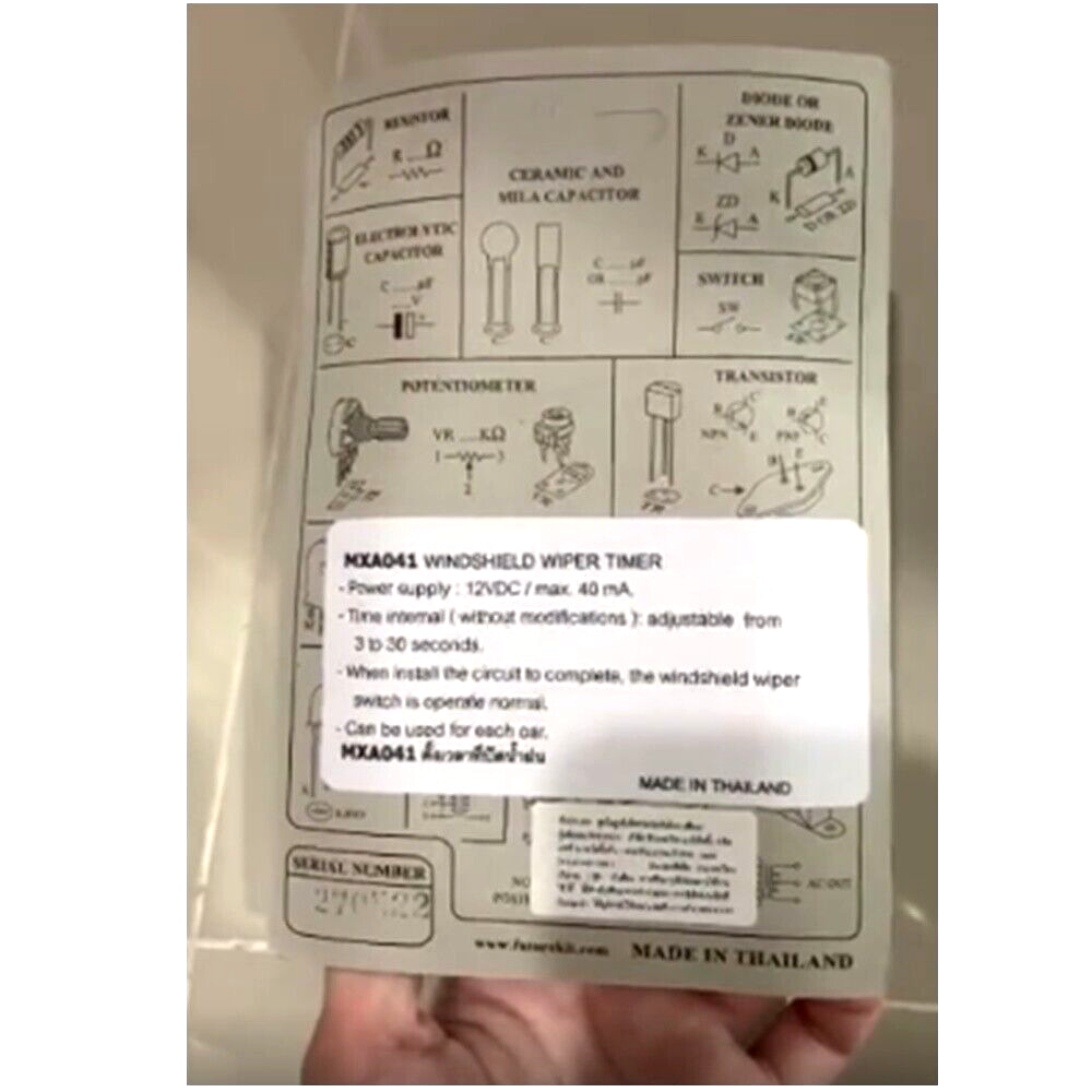 Windshield Wiper Timer Assembly Kit 12VDC Motor Timer Control 3 - 30 ...