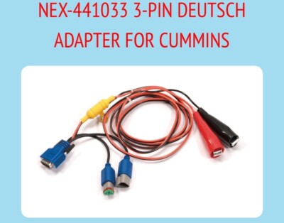 Nexiq Technologies 441033; 3-pin Deutsch adapter use W/ USB-Link/WLV2 ...