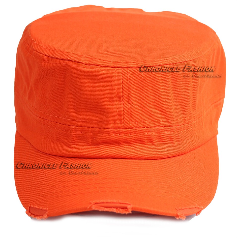 Cadet Hat Army Castro Cap Adjustable Baseball Distressed Plain Solid ...