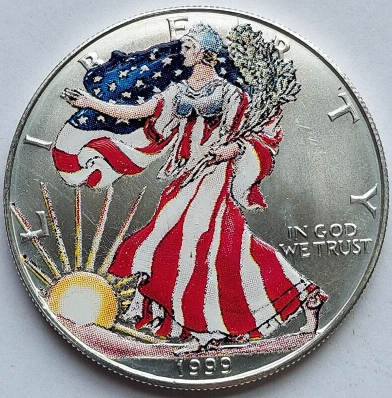 1999 Colorized American Silver Eagle 1 oz Coin (YG547) | eBay