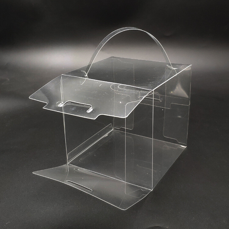 10X Clear Boxes With Handle PVC Cube Empty Box Wedding Favour Gift Cake ...