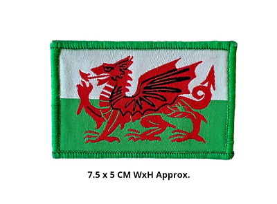 Welsh Dragon Cymru Flag + Hook & Loop Sew on Patch Badge Jacket Jeans ShirtN-374 | eBay UK