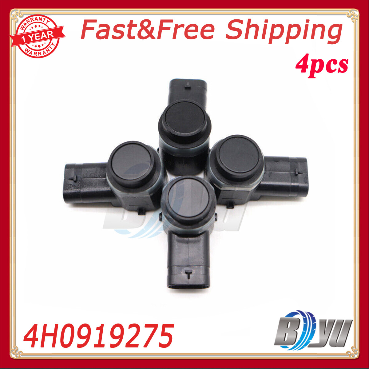 4x New Parking PDC Sensor 4H0919275A 1S0919275A For VW Jetta Golf ...