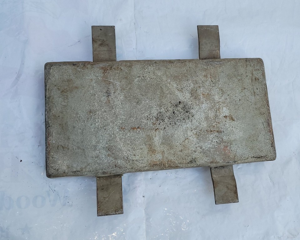 Zinc Weld-on Marine Boat Hull Rectangular Plate W/ Steel Straps New | eBay