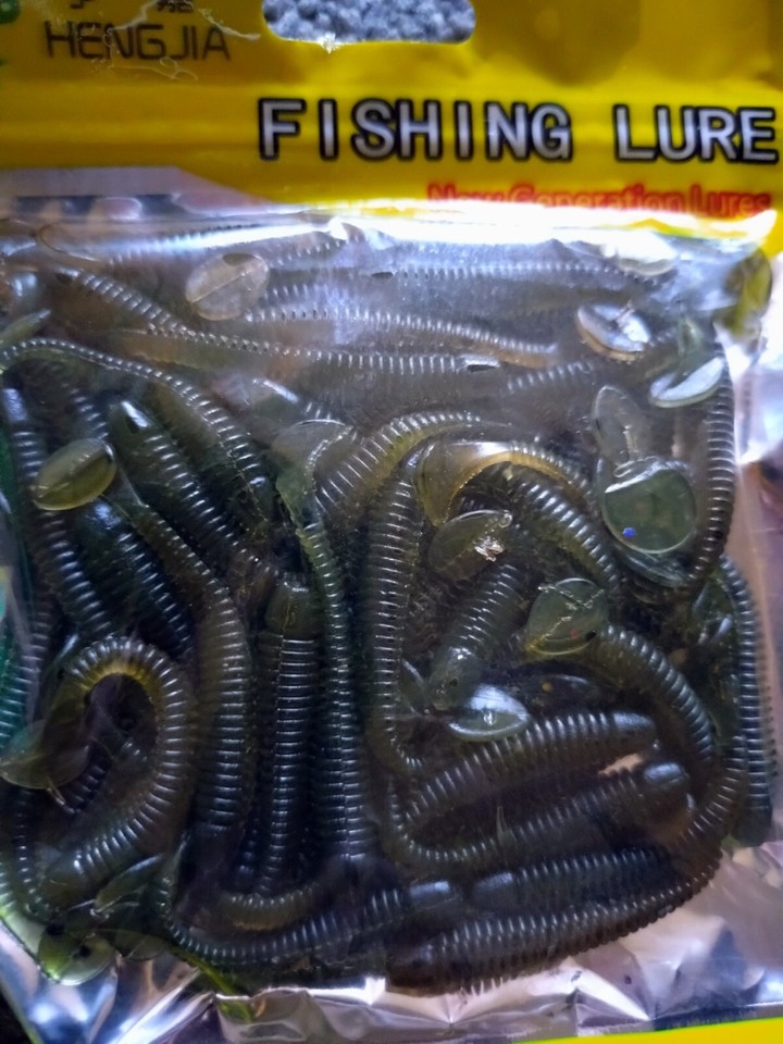 Drop Shot Fishing Lures Pike Perch Trout Soft Rubber Worm Fishing Baits ...