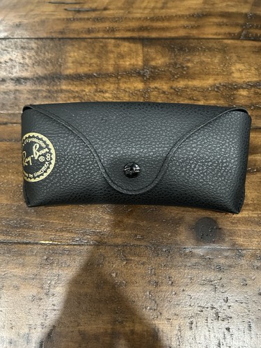 Ray Ban Sunglasses Case Black Genuine Leather Authentic | eBay