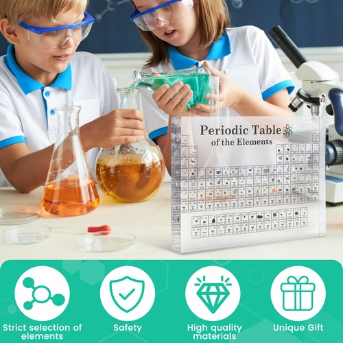 Acrylic Periodic Table Display with 83 Real Elements Samples ...